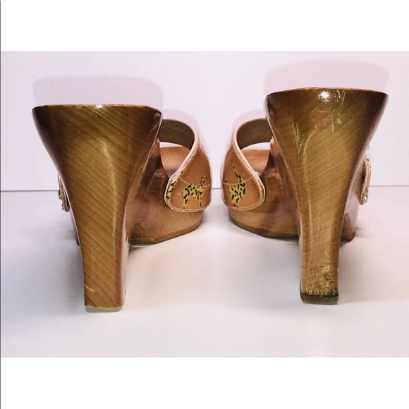 Stuart Weitzman | Shoes | Stuart Weitzman Wooden Wedge Mules Womens 85 ...